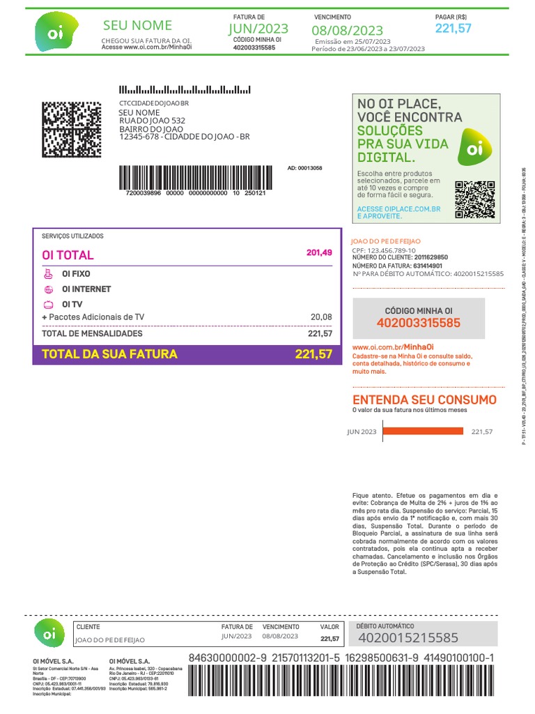 Comprovante Oi | PDF