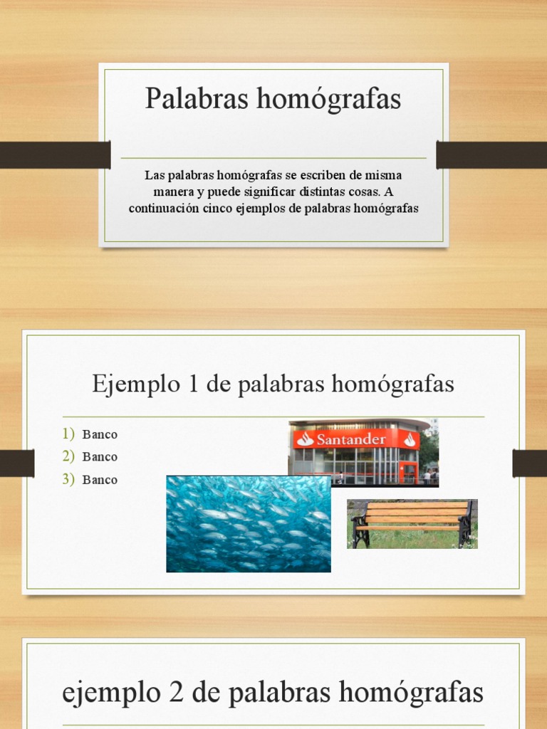 Palabras Homógrafas | PDF