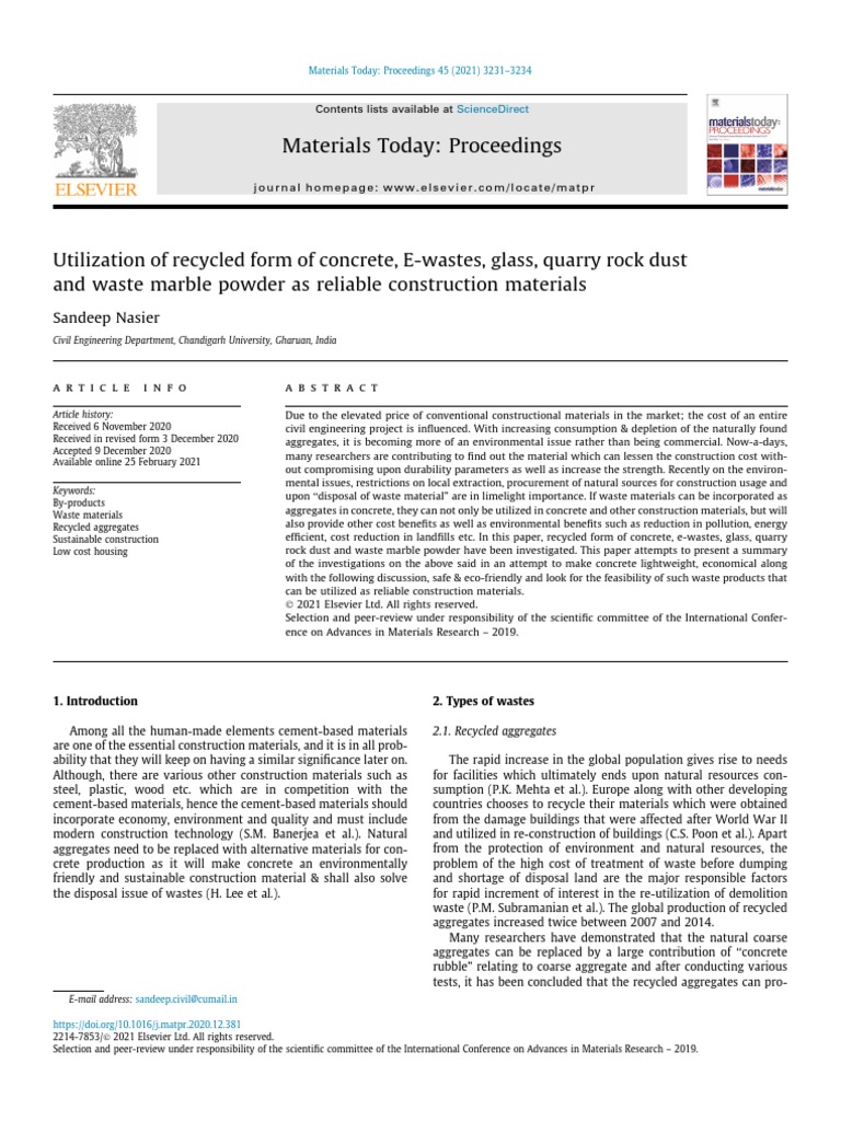 Nasier 2021 | PDF | Concrete | Electronic Waste