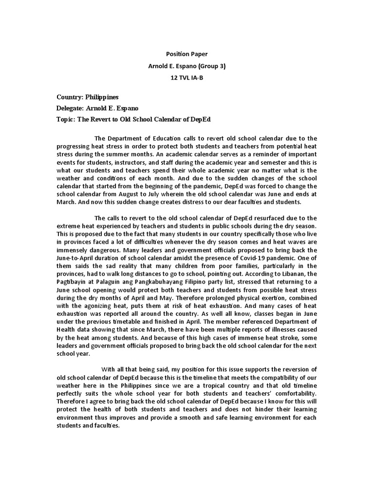 Position Paper | PDF