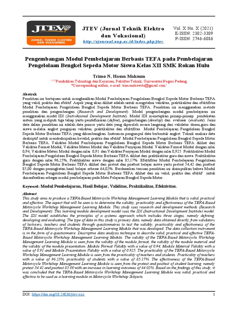 Modul Pemb Berbasis Tefa TSM | PDF