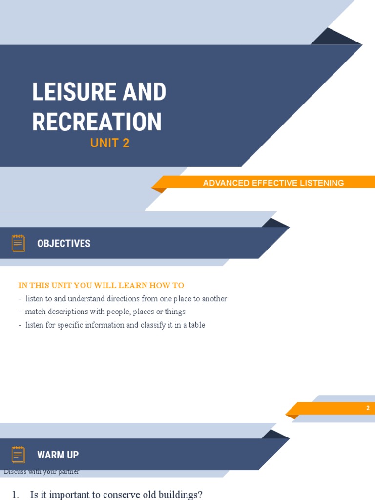 Advanced Listening - Unit 2 | PDF