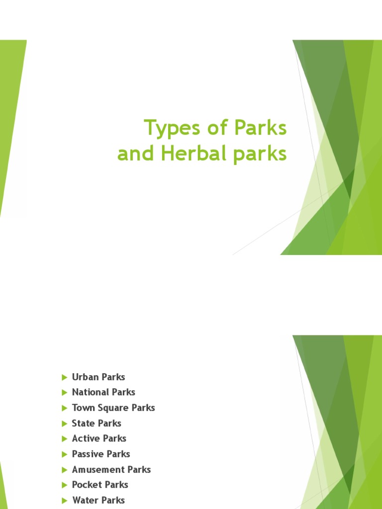 Types and Benefits of Urban Parks | PDF | Wellness
