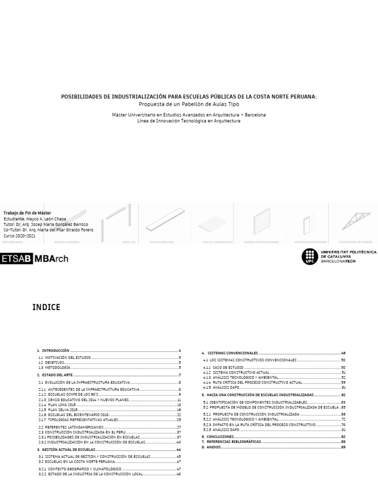 MBArch TFM - ML210906 | PDF | Infraestructura | Planificación