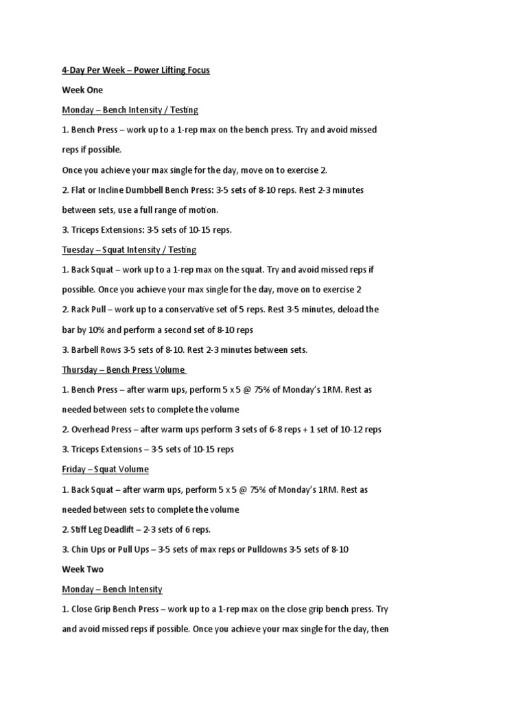 The KSC Method For RAW Power Lifting | PDF | Physical Fitness | Athletic Sports