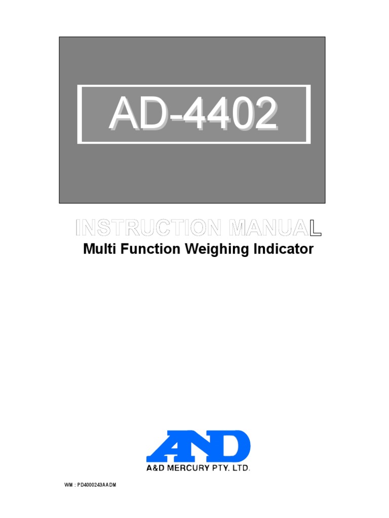 AND AD-4402 Manual | PDF