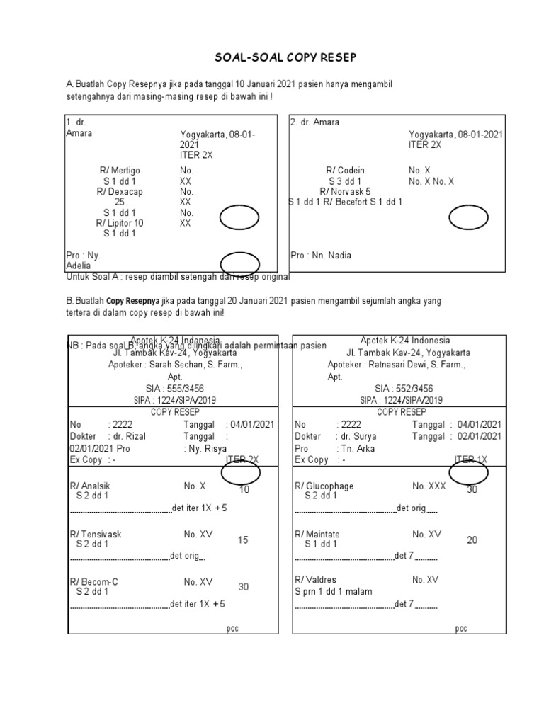 Soal Copy Resep 1 Dikonversi Pdf