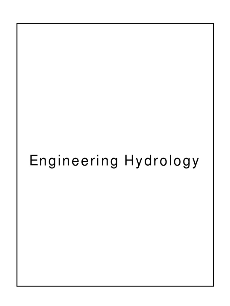 Engineering Hydrology | PDF