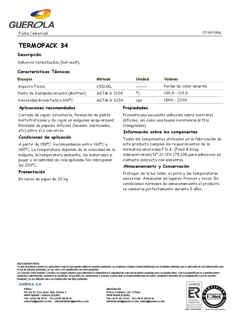 Termopack 34 | PDF