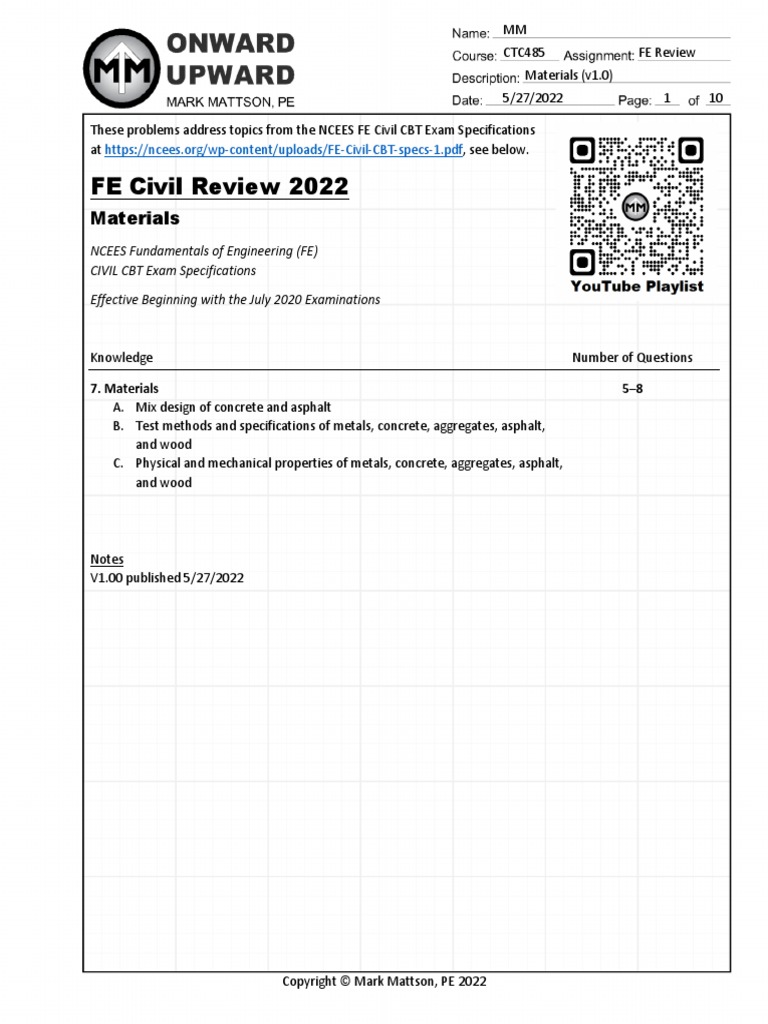 04 FE Materials 2022 | PDF