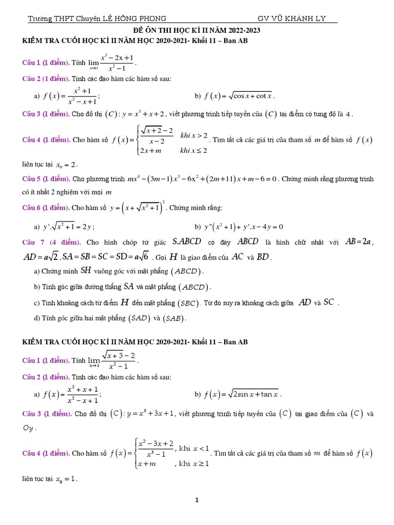 Dethihk2 - LHP 2022 2023 | PDF