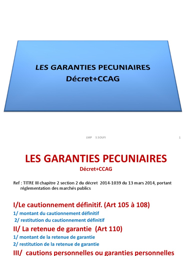 Caution Et Garanties Fiche | PDF