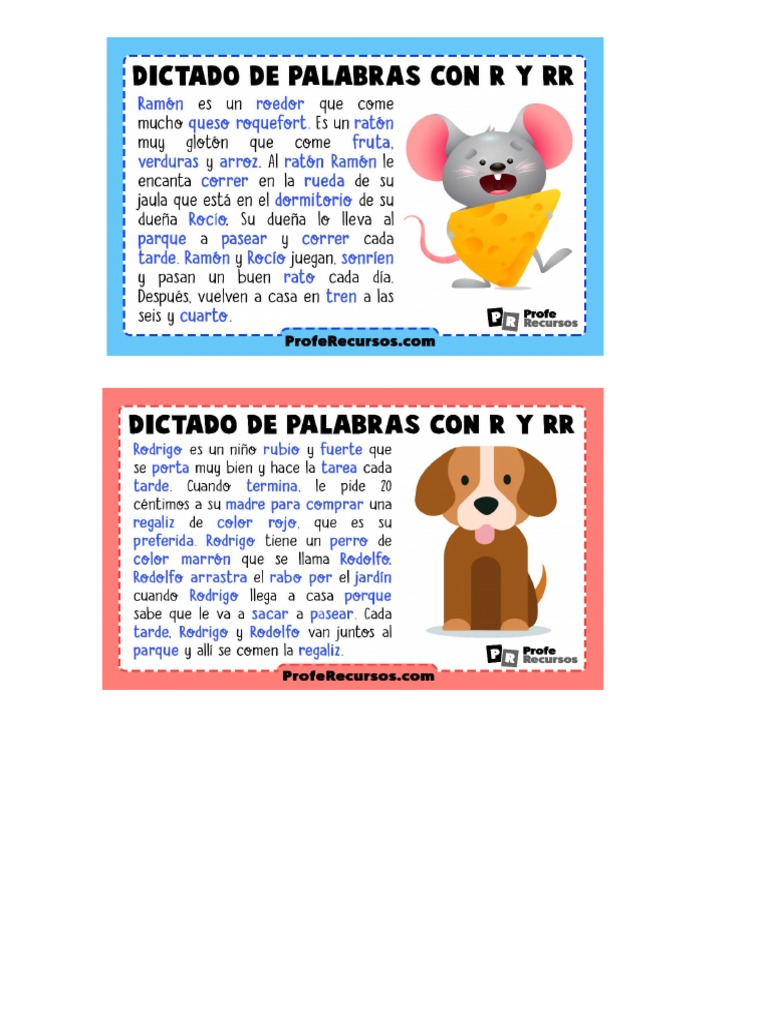 Dictados-R-y-Rr-(Proferecursos.com) | PDF