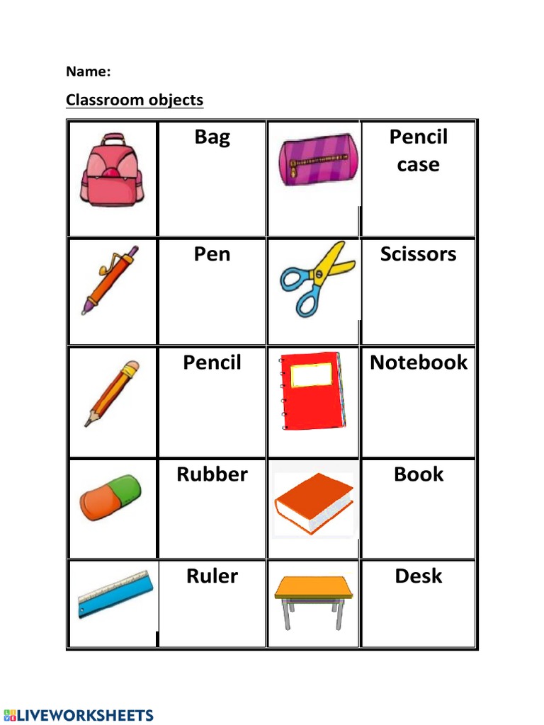 classroom objects | PDF