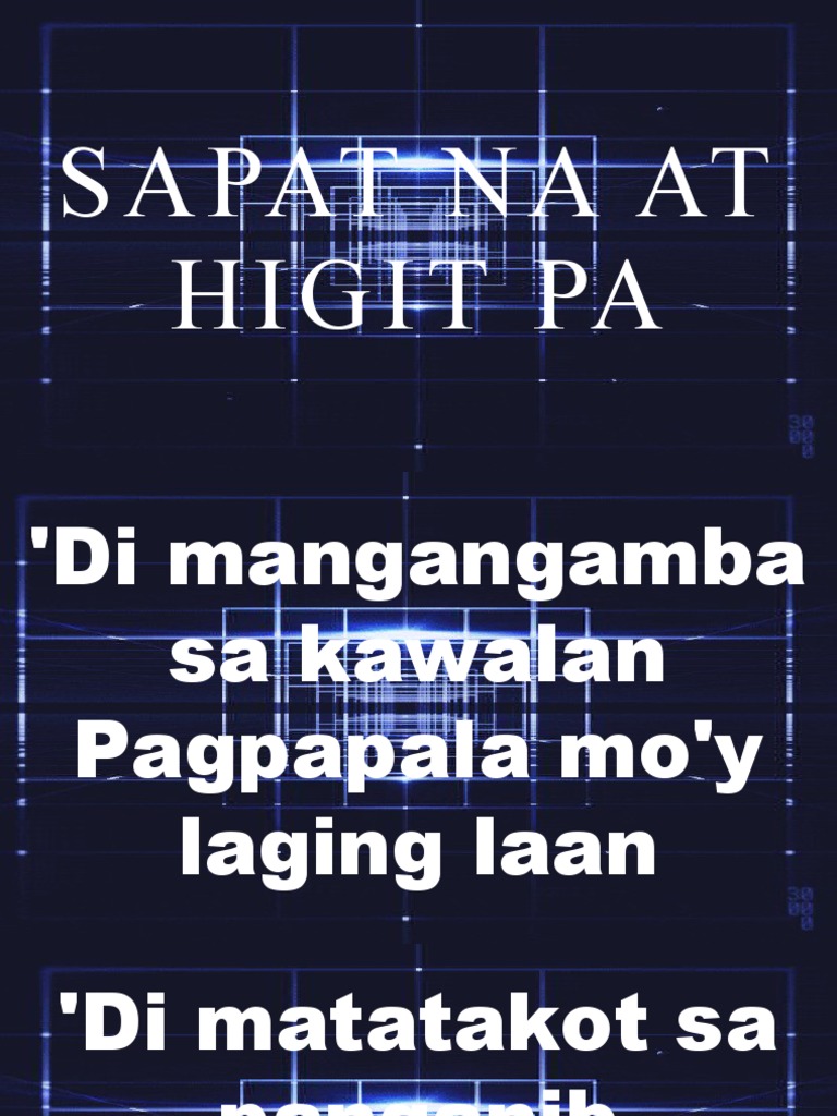 Sapat Na at Higit Pa | PDF