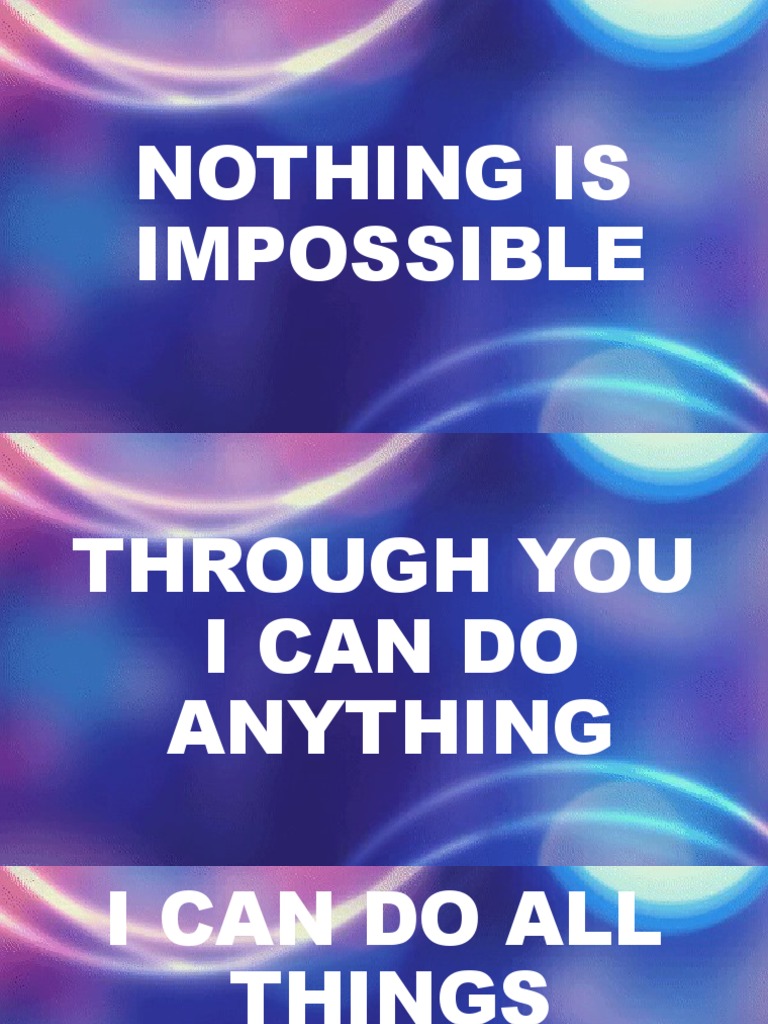NOTHING IS IMPOSSIBLE | PDF