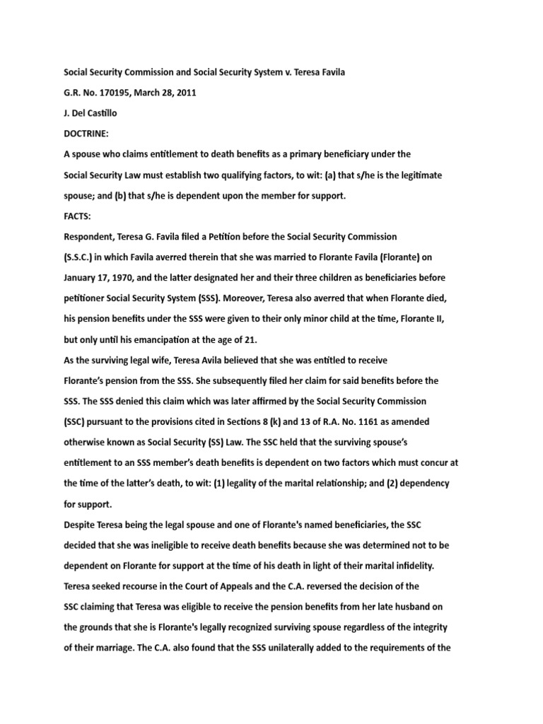 Social Security Commission and Social Security System V | PDF