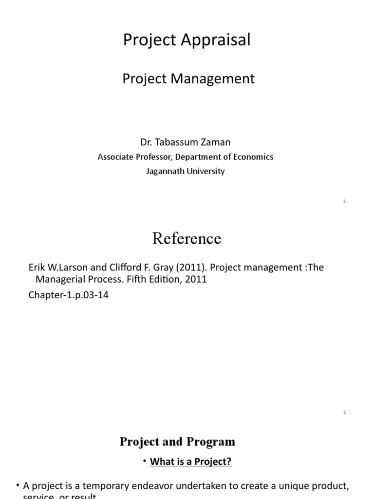 Lecture Chapter 1 Project Management Tz Pdf Project Management Real Estate Appraisal