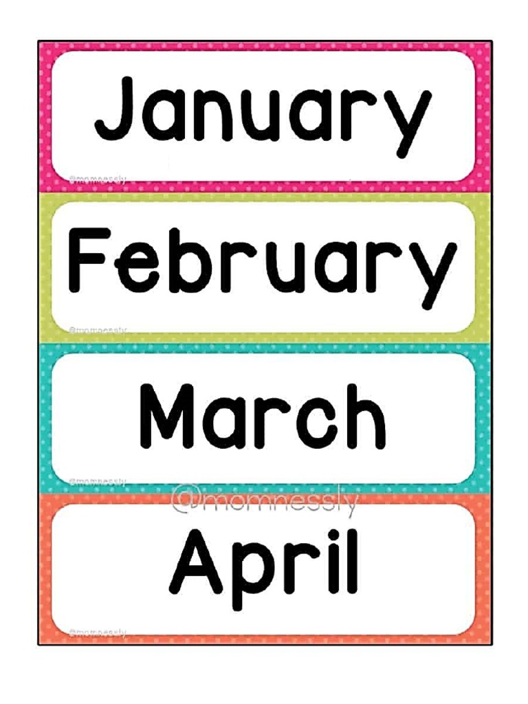 Months of The Year | PDF