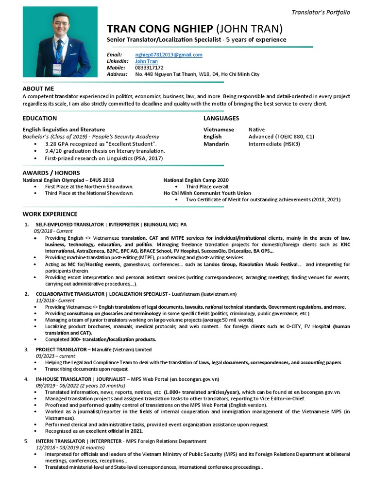 Translator & Localization Specialist Portfolio | PDF | Human Communication