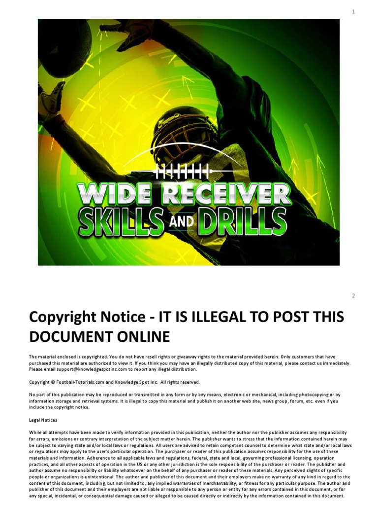 Wide Receiver Drills 133 | PDF