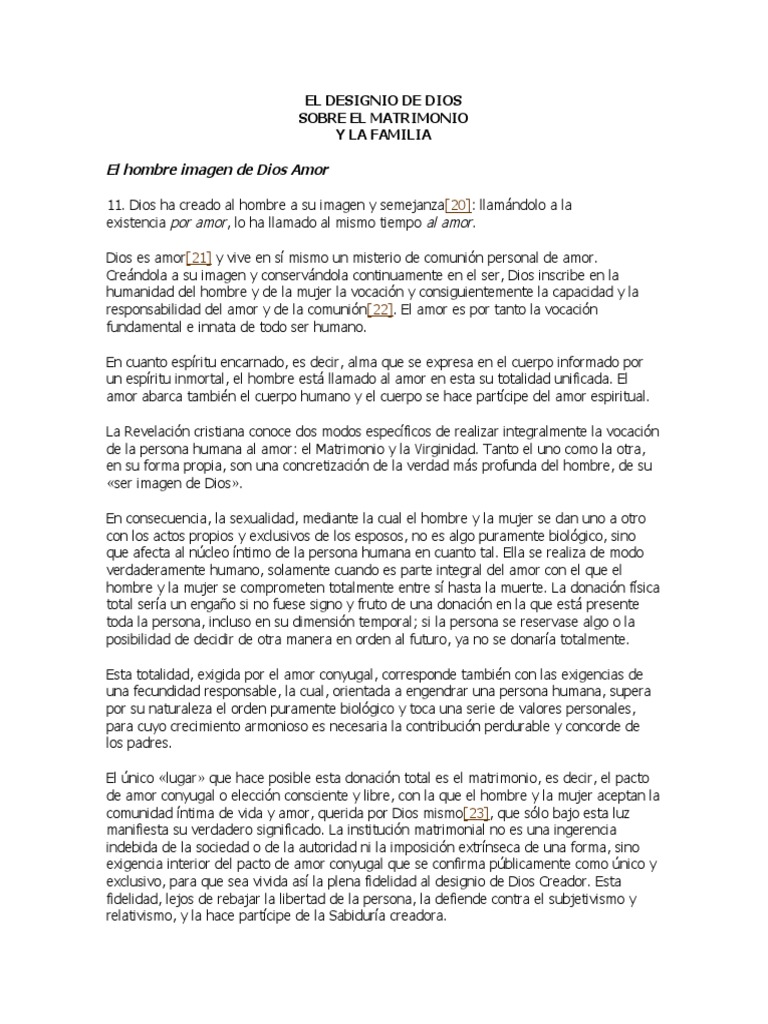 EL DESIGNIO DE DIOS | PDF | Amor | Matrimonio