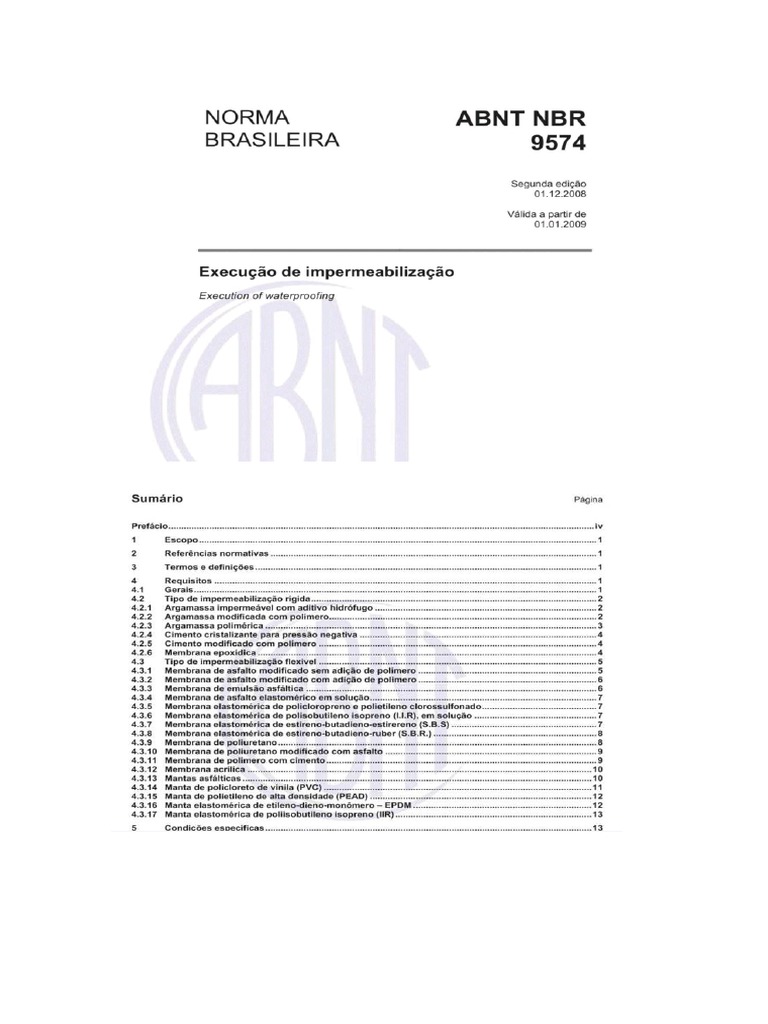 ABNT NBR 9574 2008 | PDF