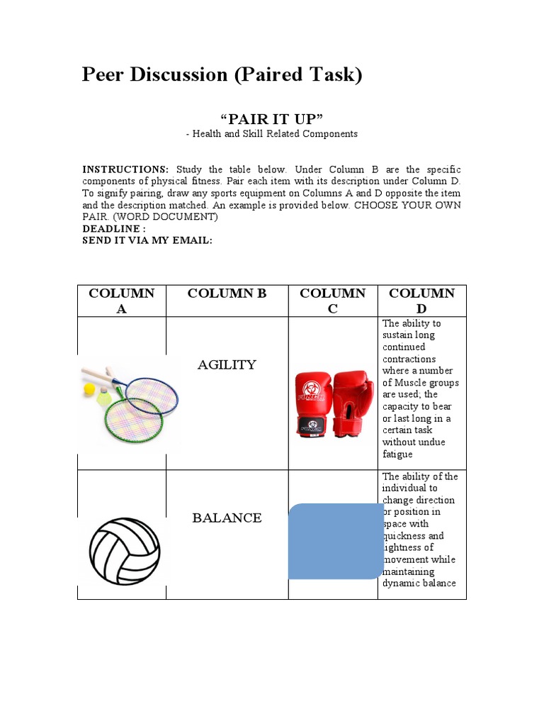 Health and Skill Related Components | PDF