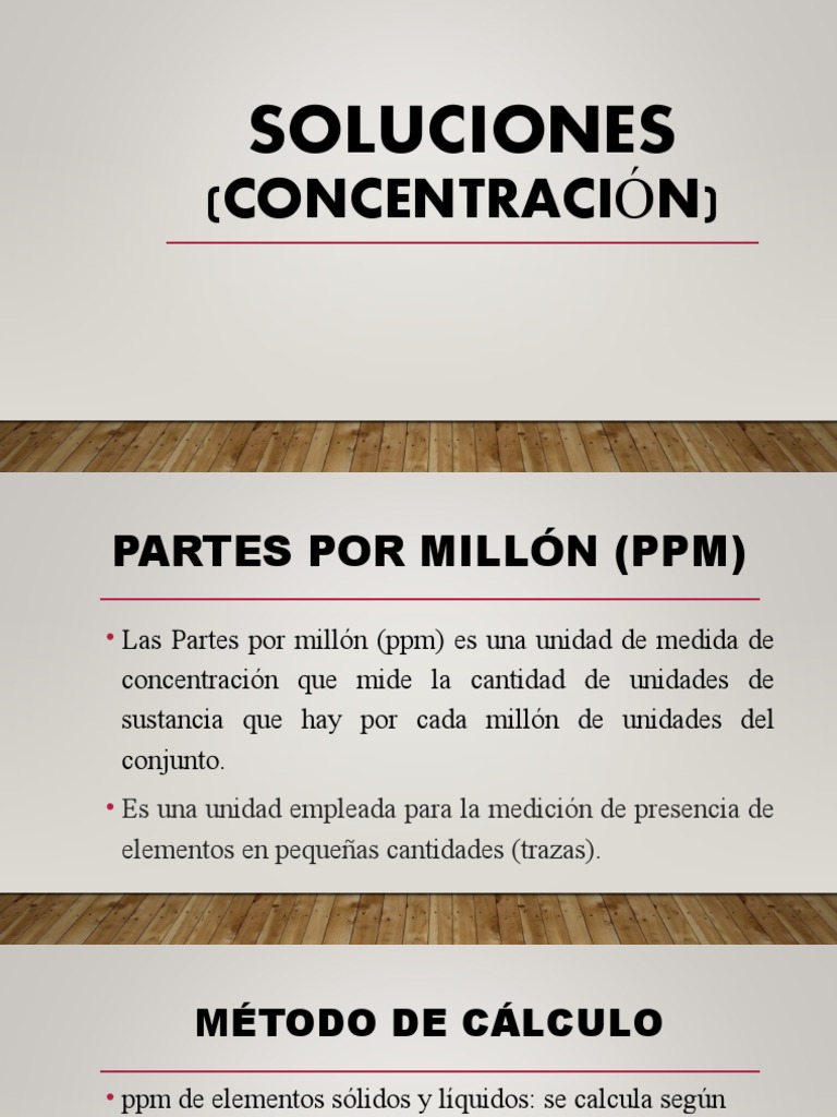 SOLUCIONES (Concentración) | PDF