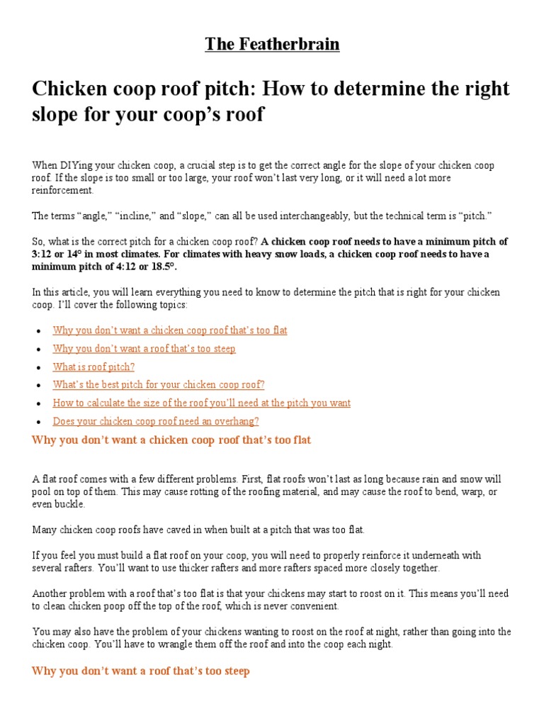 Poultry - The Featherbrain | PDF