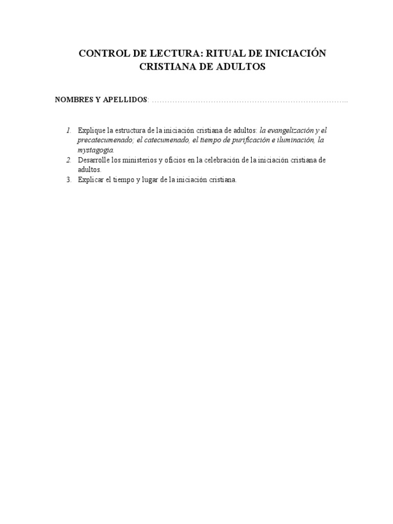 Control de Lectura | PDF