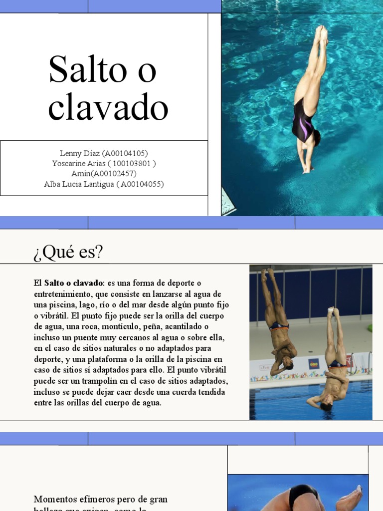 Tipos de Clavados en Natación | PDF | Deportes olímpicos de verano ...