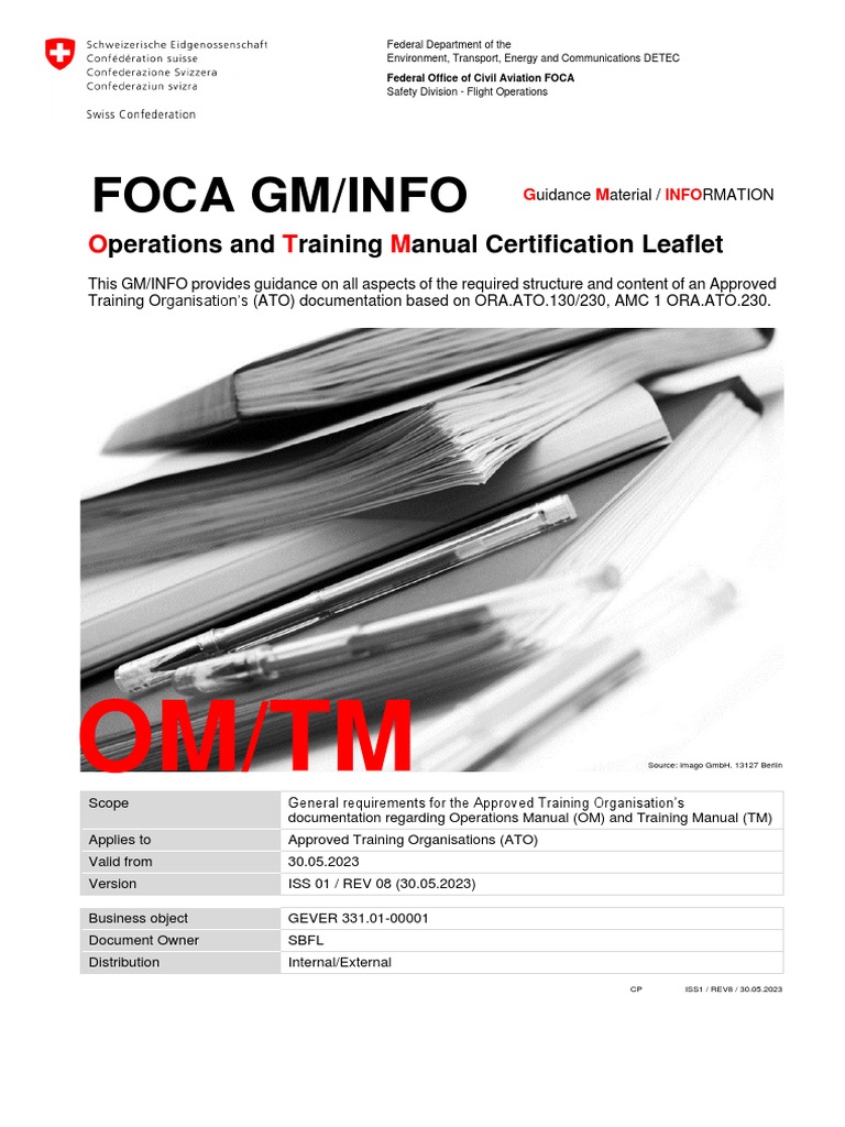 Foca Guidance Material Information Om TM | Download Free PDF | Flight ...