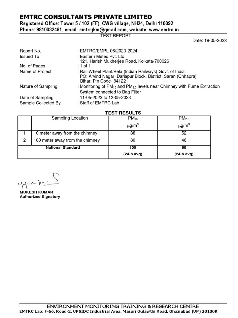 Eastern Metec Pvt. LTD May 2023 | PDF