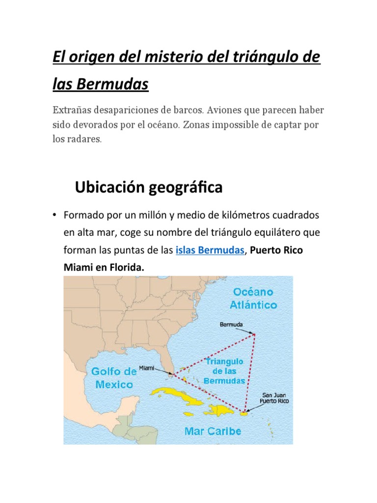 El origen del misterio del triángulo de las Bermudas | PDF