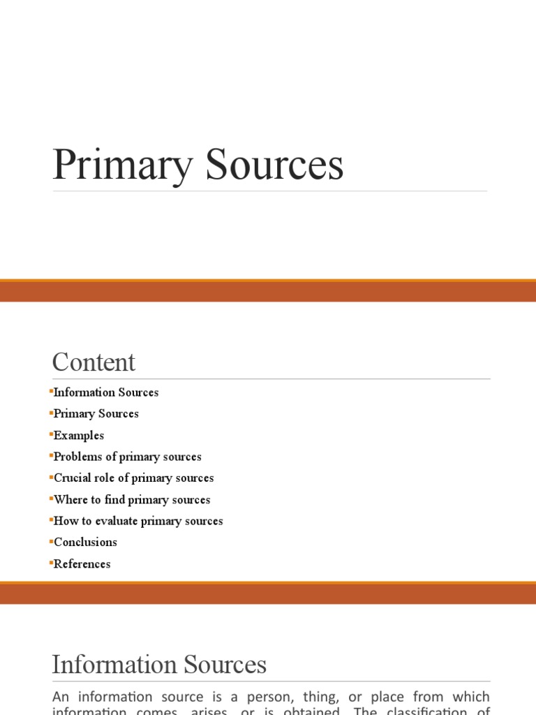 Primary Sources Pdf Primary Sources Information