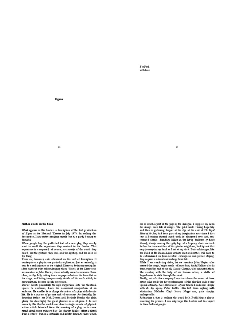 Peter Shaffer Equus | PDF | Classics