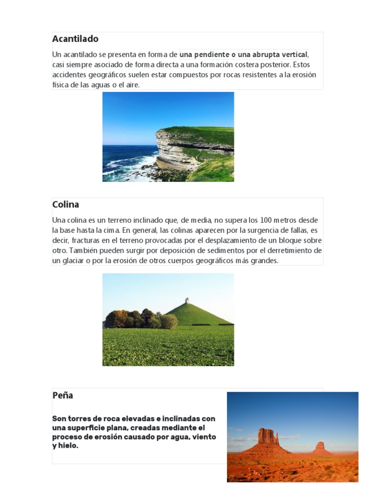 Accidentes Geograficos | PDF