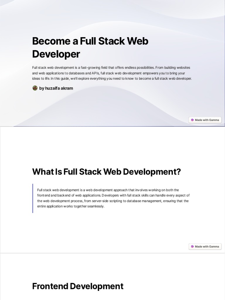 Become A Full Stack Web Developer | Download Free PDF | World Wide Web | Internet & Web