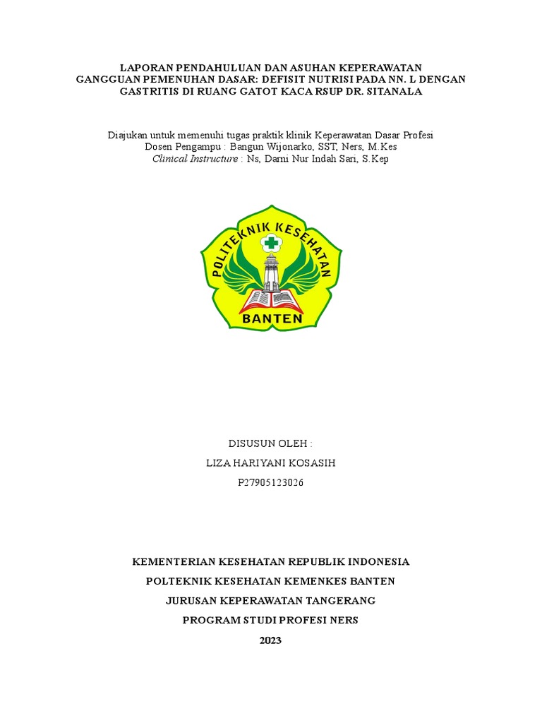 Asuhan Keperawatan Dengan Defisit Nutrisi | PDF