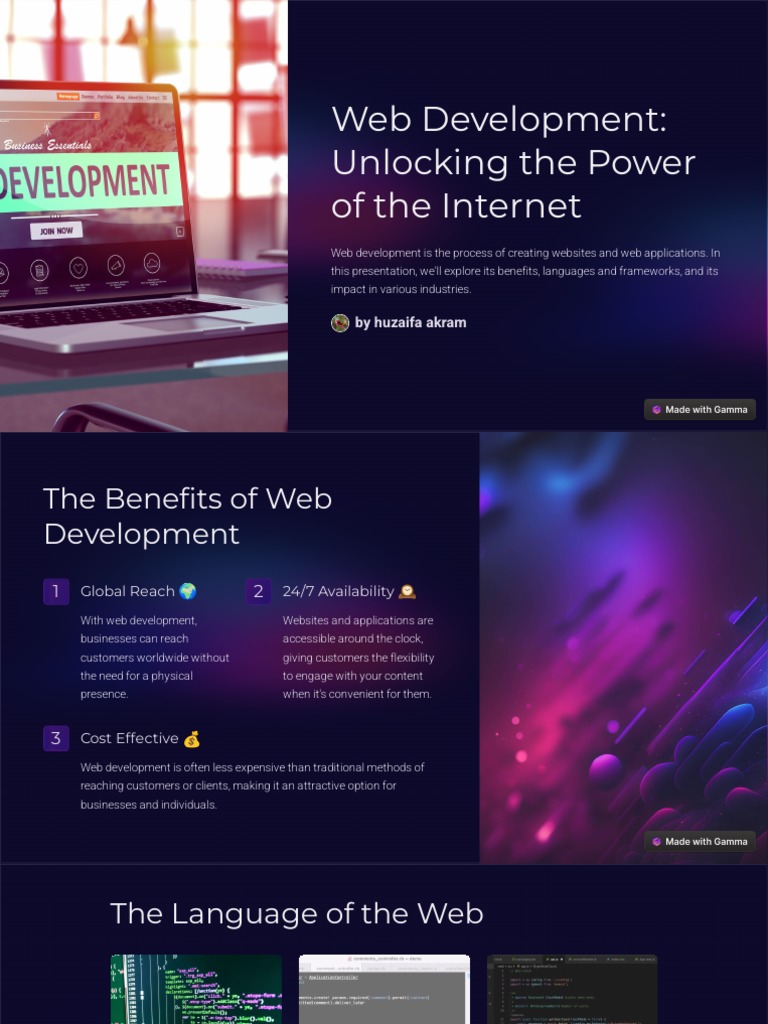 Web Development Unlocking The Power of The Internet | PDF | World Wide ...
