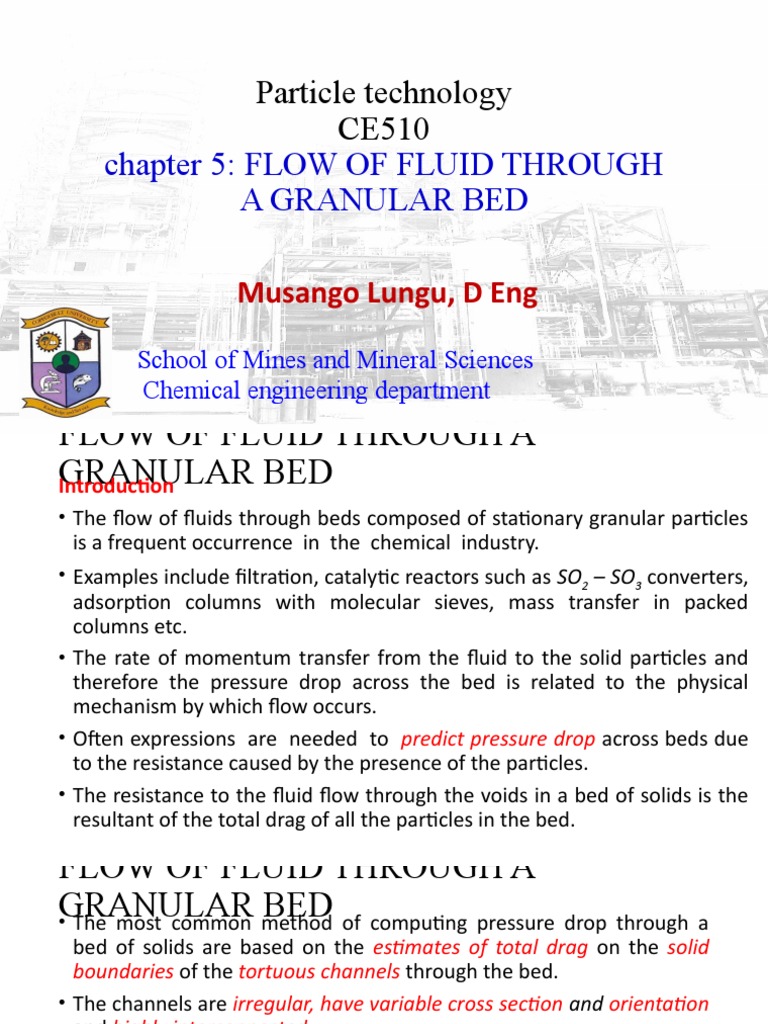 5 Flow of Fluid Through Granular Bed | PDF