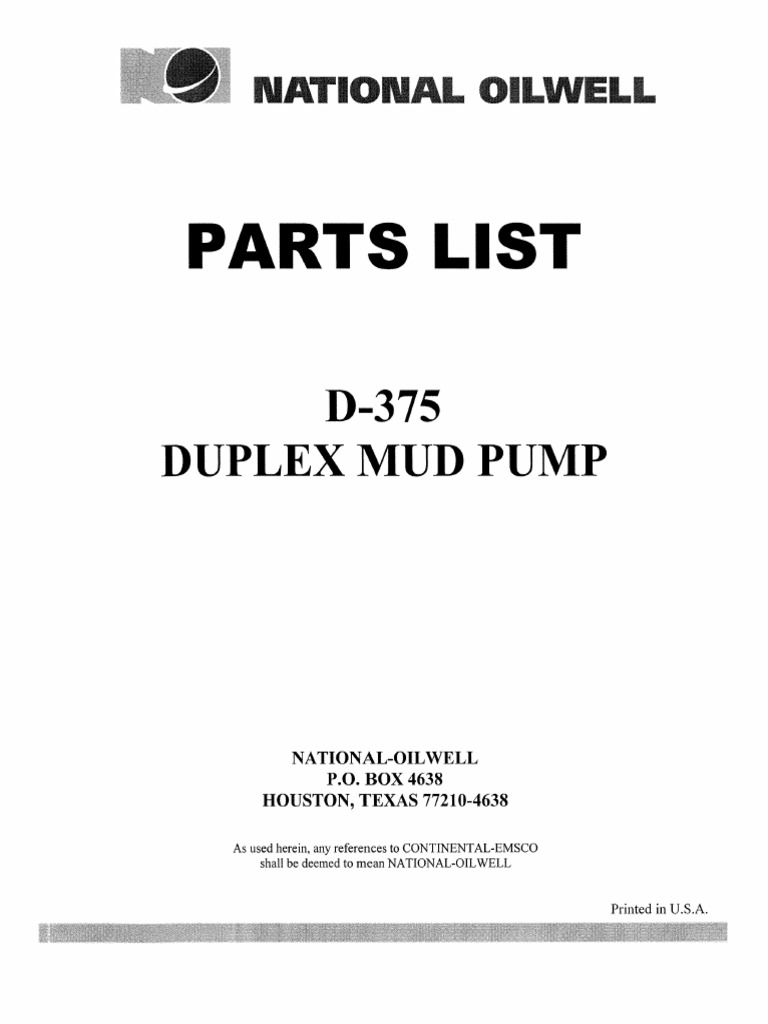 Emsco D-375 Parts List | PDF
