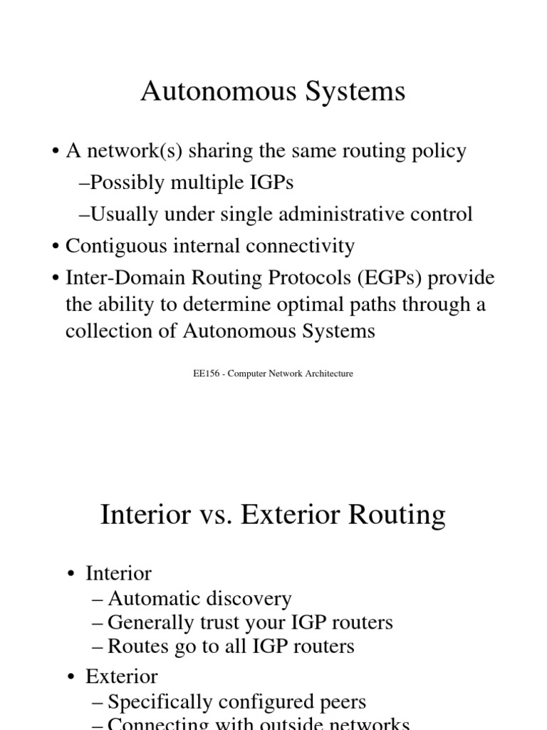 BGP Presentation | Download Free PDF | Routing | Computer Network
