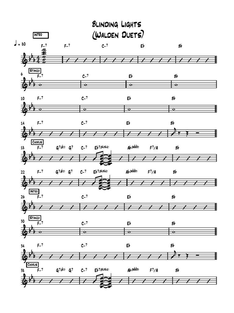 Blinding Lights - Partitura Completa | PDF