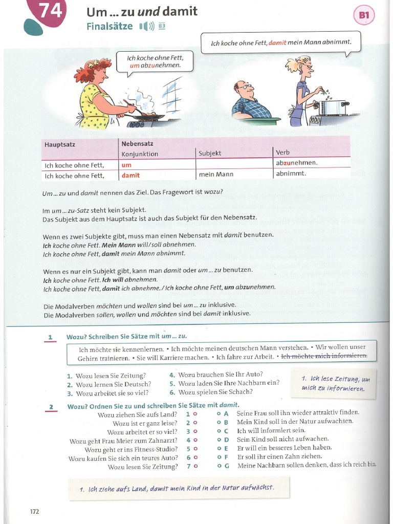 3 Damit Um Cornelsen - Grammatik - Aktiv - A1 - B1-170-171 | PDF