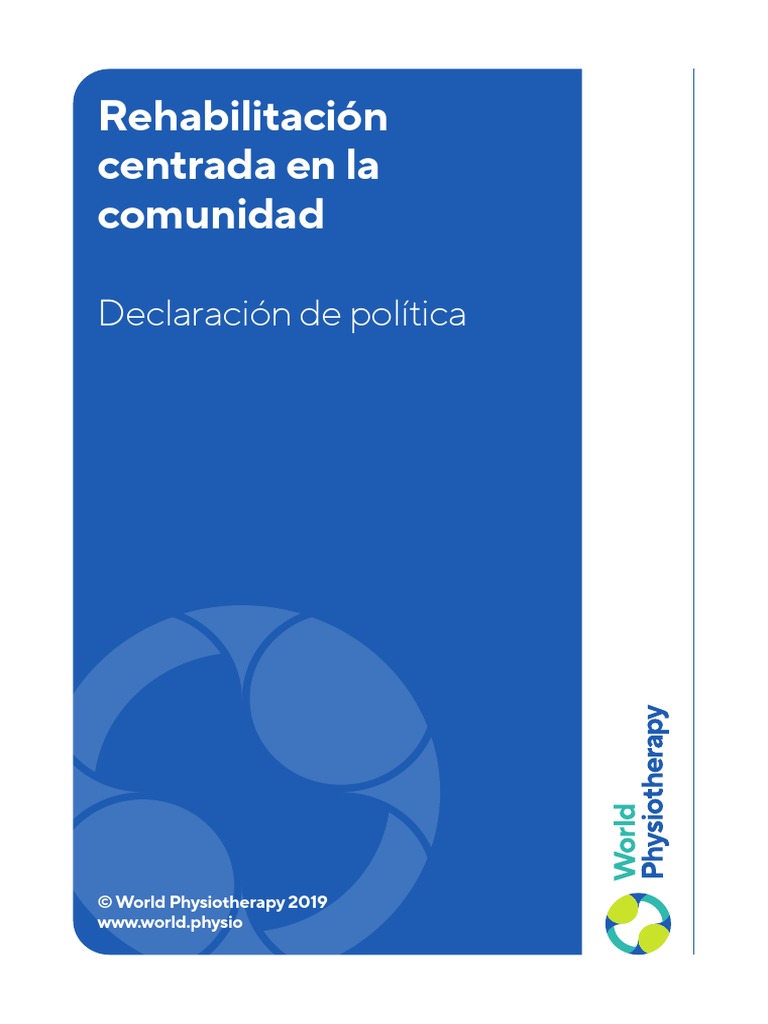 Rehabilitación centrada en la comunidad. WCPT | PDF | Invalidez