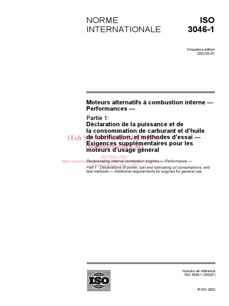 Iso 3046 1 2002 | PDF