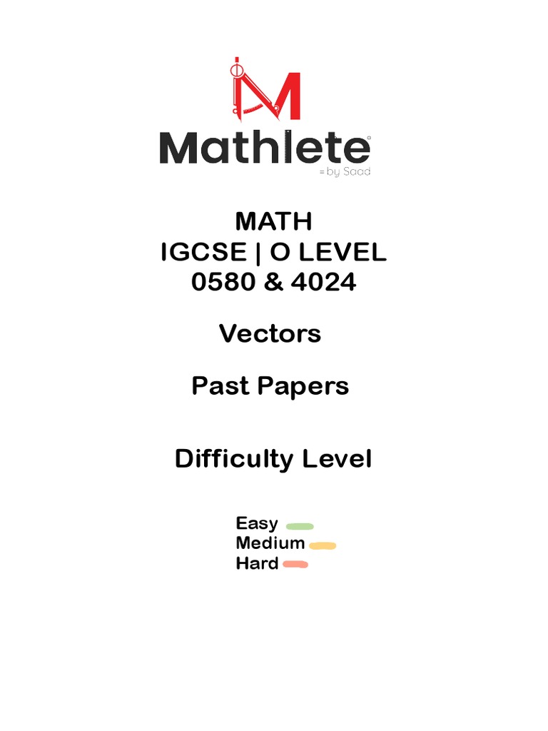 IGCSE O Level Vectors Past Papers | PDF | Copyright | Geometric Shapes