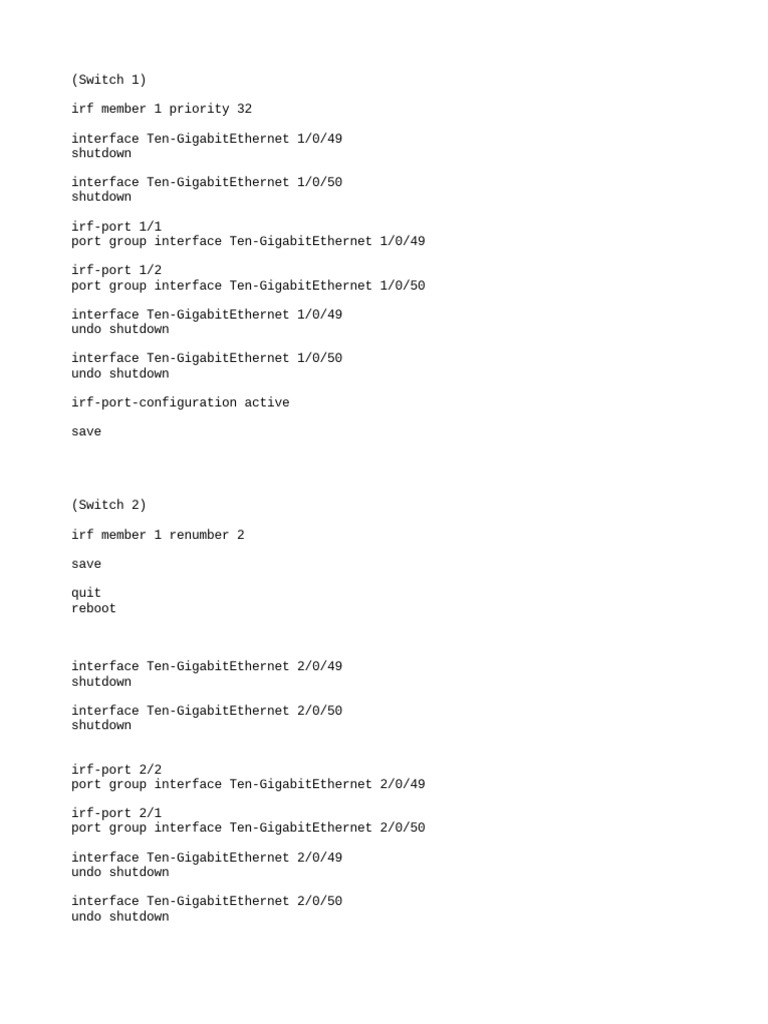 HPE Configuration Template | PDF | Port (Computer Networking) | Internet Standards
